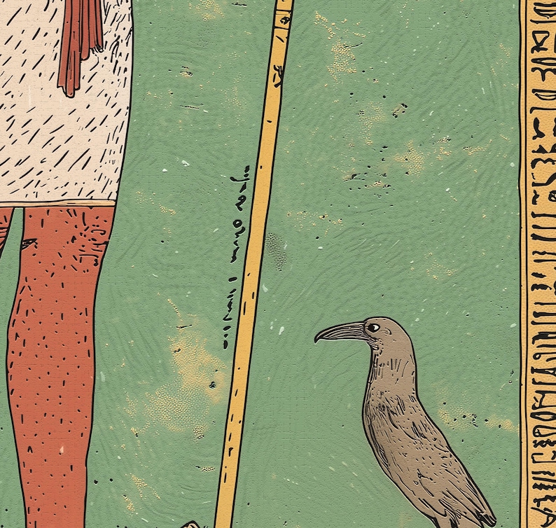 Retro Vintage Egyptian God Thoth Tarot Illustration | Ancient Egyptian ...