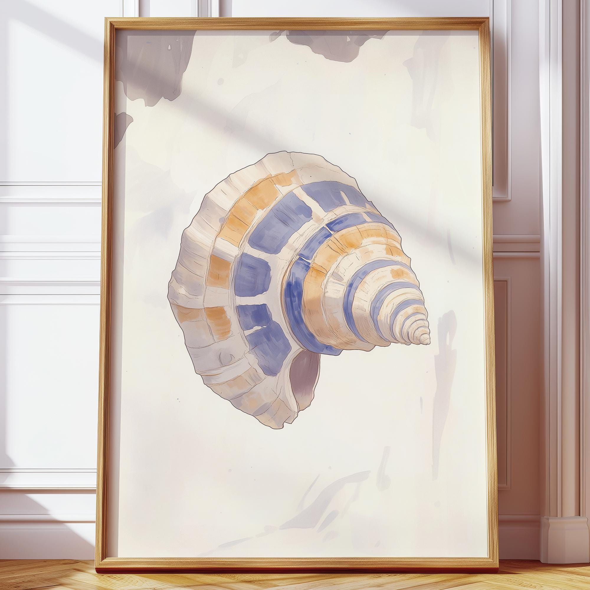 Boho Seashell Digital Printable | Vintage Coastal Wall Art | Aesthetic ...