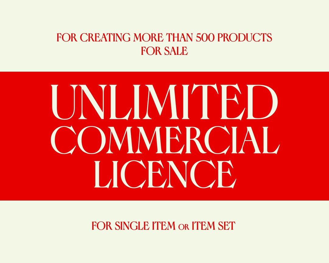 Unlimited Commercial License From Tuncdesignlab - Etsy