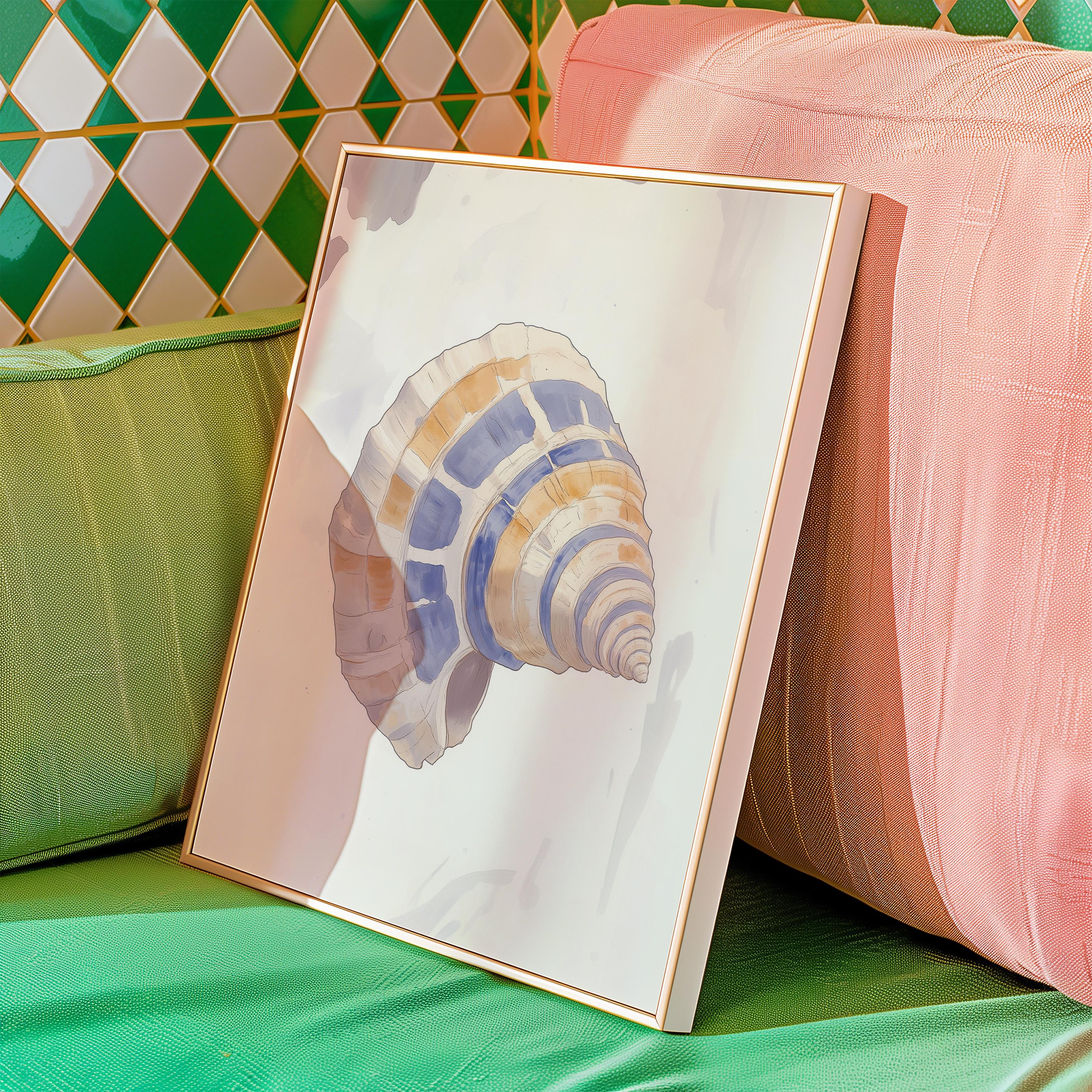 Boho Seashell Digital Printable | Vintage Coastal Wall Art | Aesthetic ...