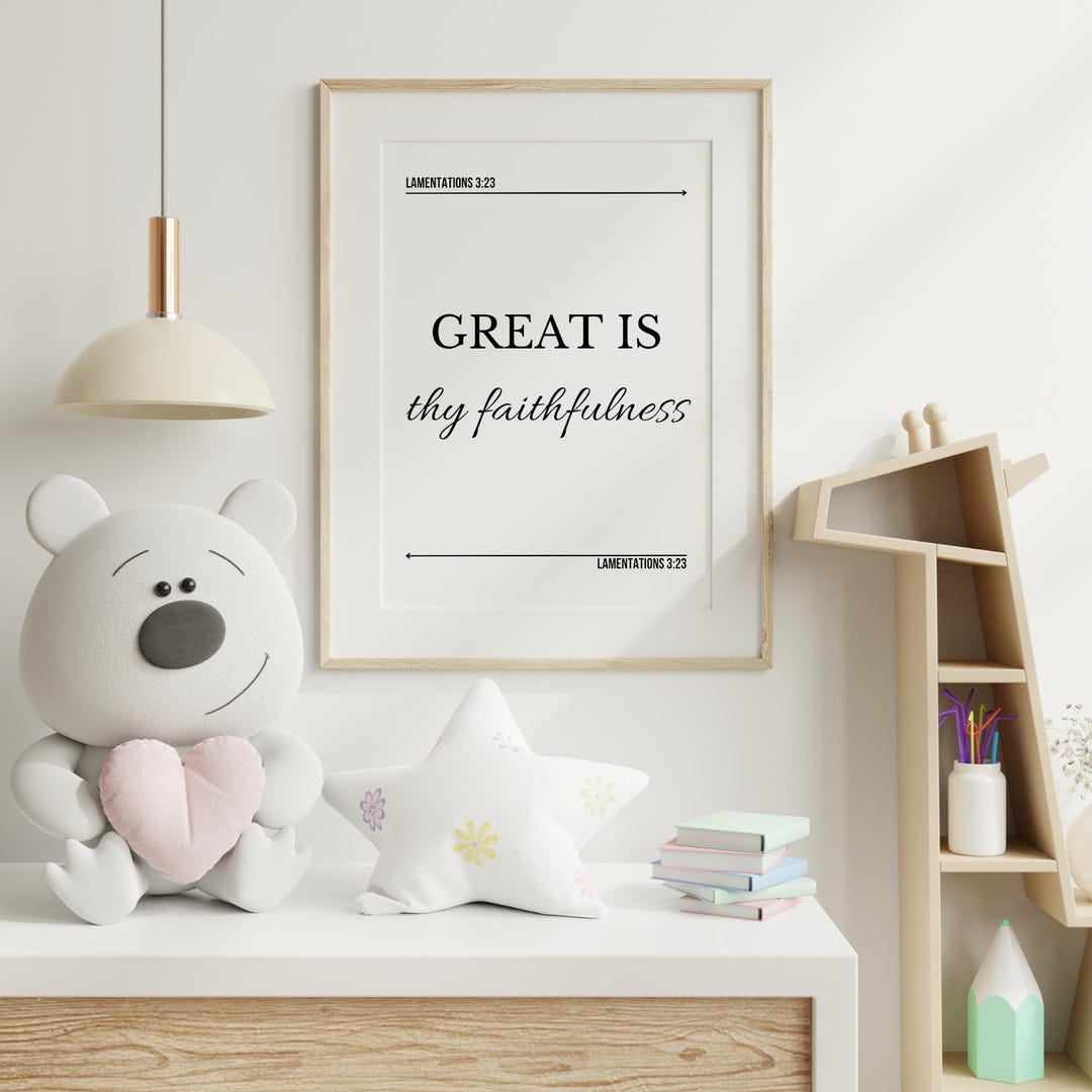 Great is Thy Faithfulness Printable | Lamentations 3:23 Wall Art ...