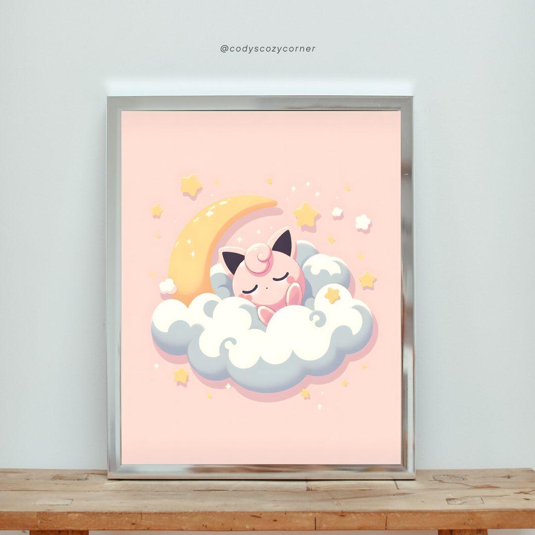 Jigglypuff Anime Poster Digital Print for Kids Room Decor Instant JPG ...