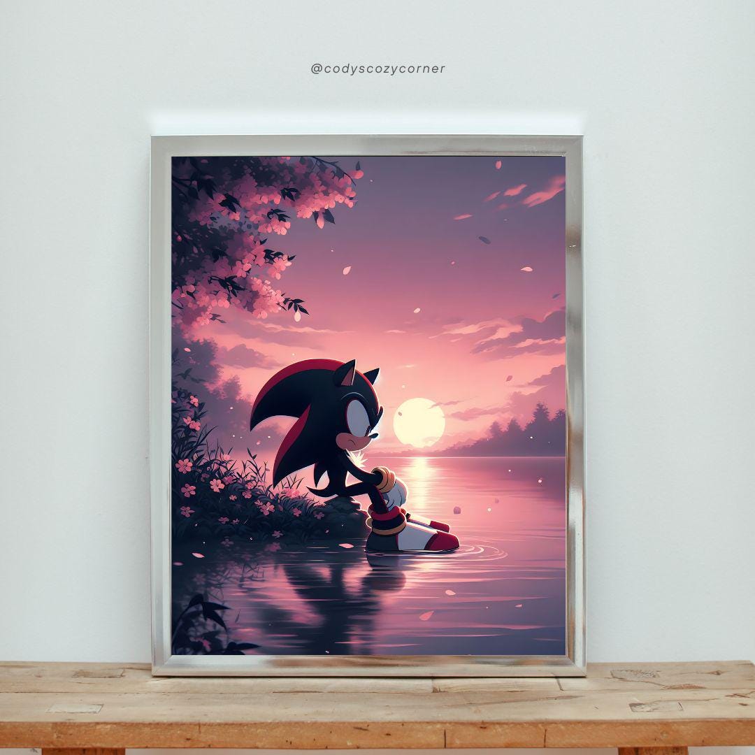 Shadow Samurai Reflection Digital Download Tranquil Sonic-inspired ...