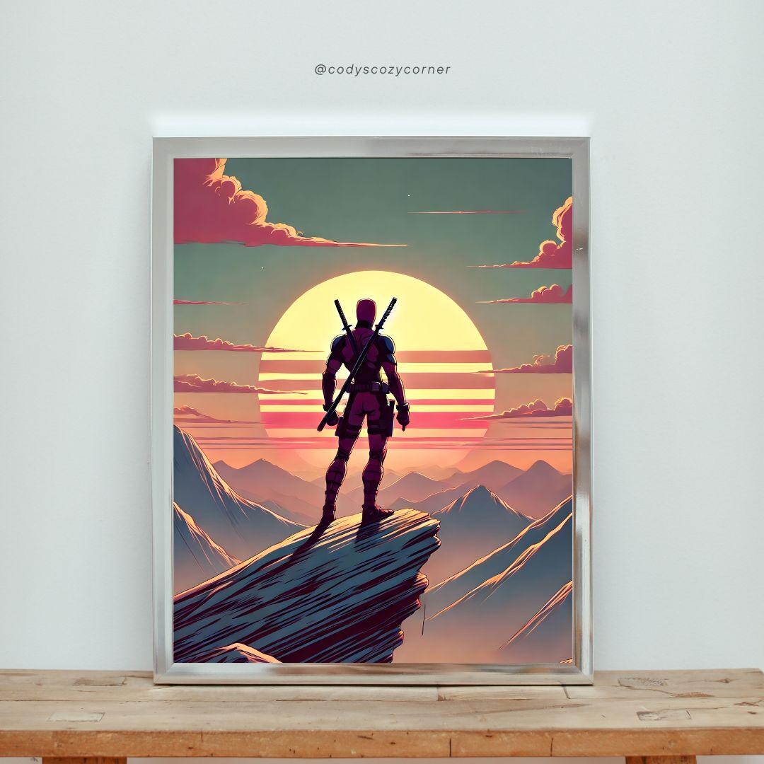 Deadpool Mecha Sunrise Digital Download Epic Marvel-inspired Printable ...