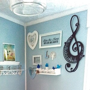 Large Treble Clef Metal Wall Decor Music Symbol in Excellent Condition ...