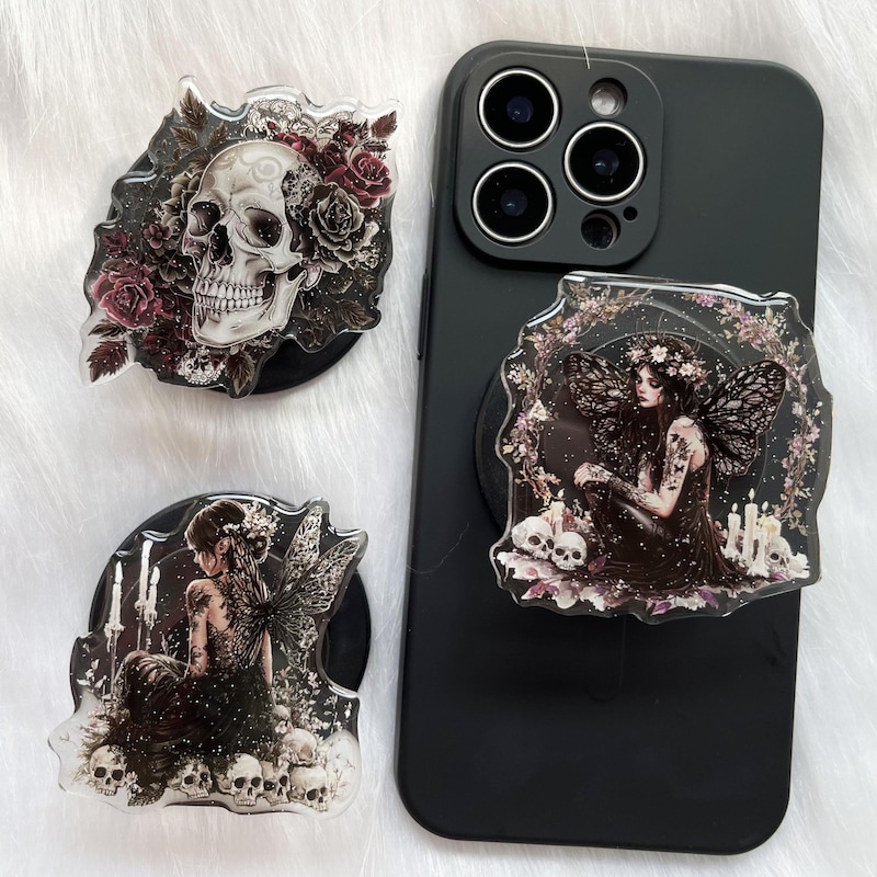 Magnetic Skull Phone Grip - Etsy