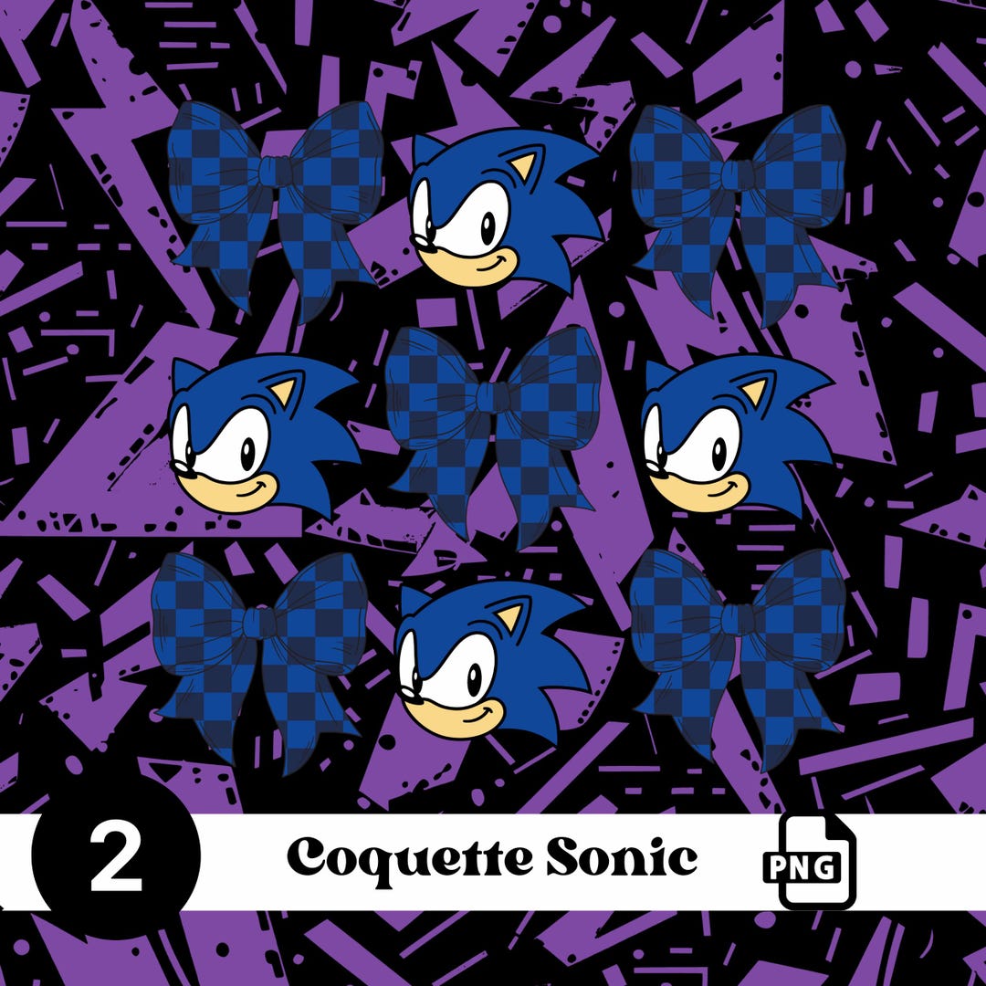 Coquette Bow Sonic Inspired | 2 Images | Instant Download | PNG - Etsy