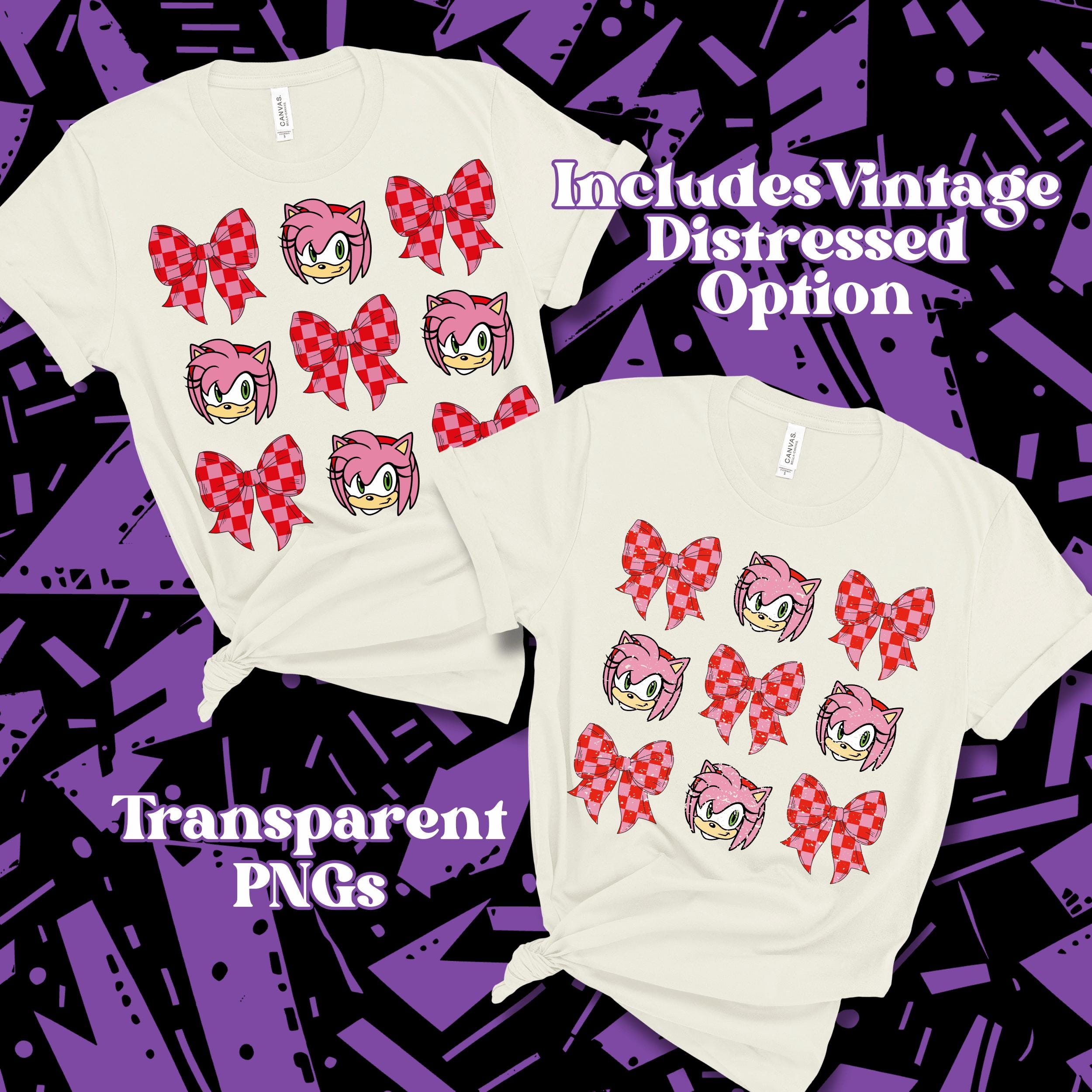 Coquette Bow Amy Rose Pink Sonic Inspired | 2 Images | Instant Download ...