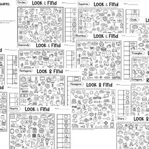 70 Pages-look & Find Hidden Picture Puzzle: Printable Activity (instant ...