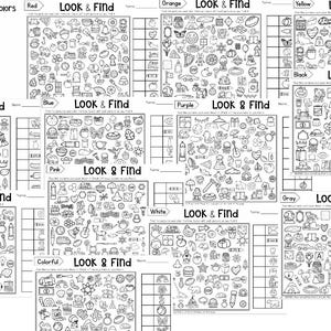 70 Pages-look & Find Hidden Picture Puzzle: Printable Activity (instant ...