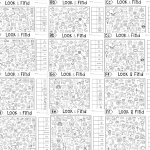 70 Pages-look & Find Hidden Picture Puzzle: Printable Activity (instant ...