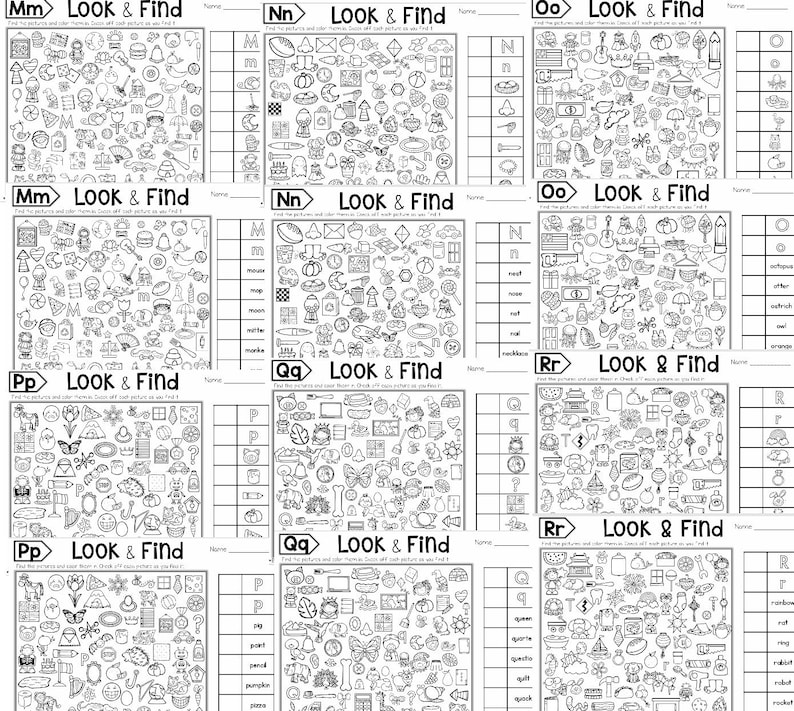 Look & Find Hidden Picture Puzzle: 70-page Printable Activity (instant ...