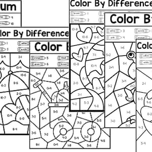 50 Pages-math Coloring Worksheets | Fun Educational Printables for Kids ...