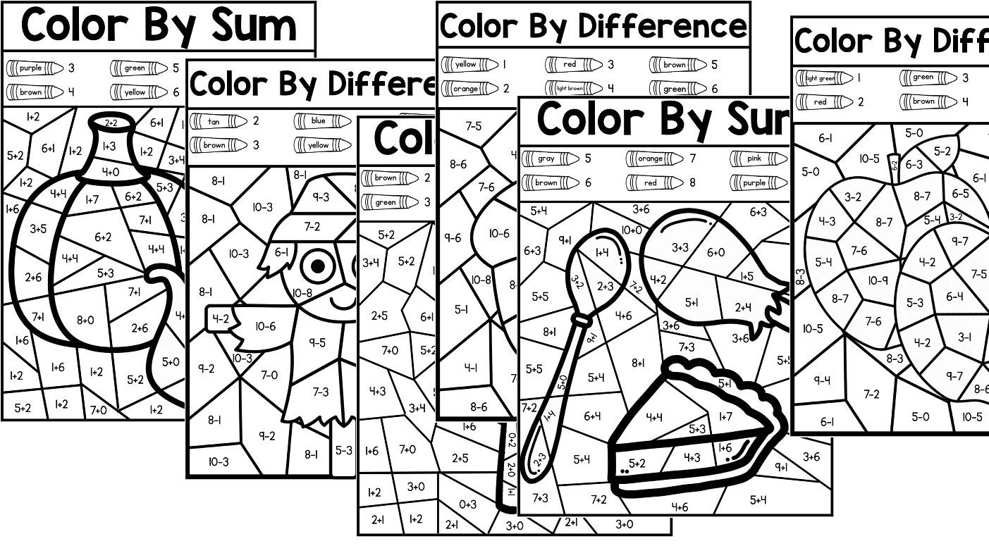 50 Pages-math Coloring Worksheets | Fun Educational Printables for Kids ...