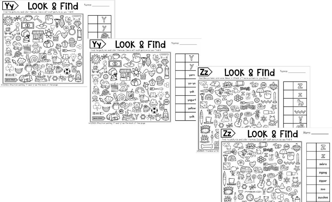 70 Pages-look & Find Hidden Picture Puzzle: Printable Activity (instant ...