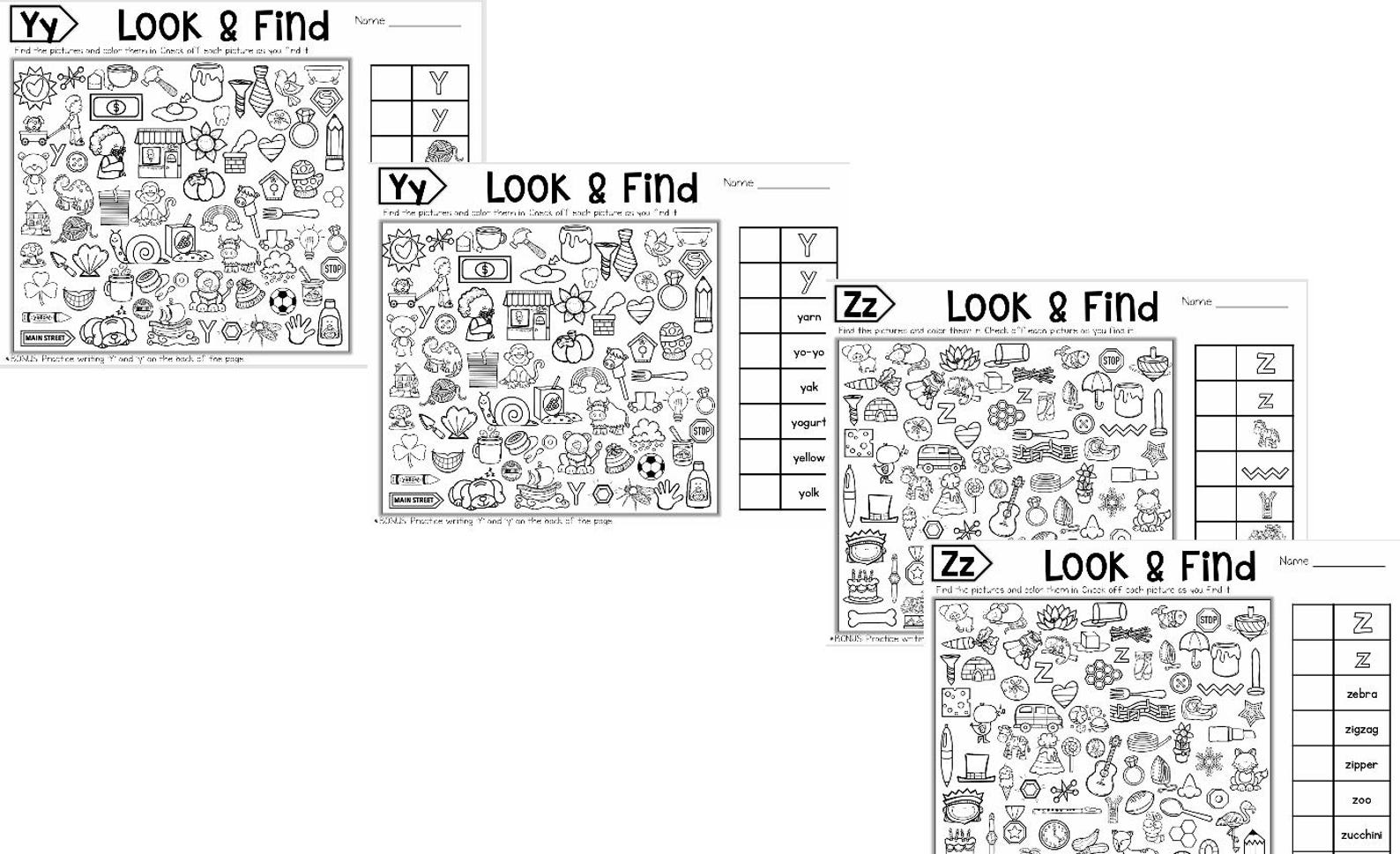 70 Pages-look & Find Hidden Picture Puzzle: Printable Activity (instant ...