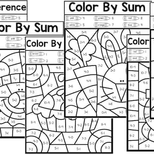 50 Pages-math Coloring Worksheets | Fun Educational Printables for Kids ...