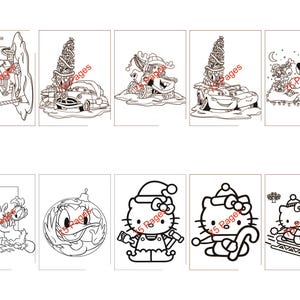 75 Pages-christmas Coloring Pages, Festive Kids Winter Activity (PDF ...
