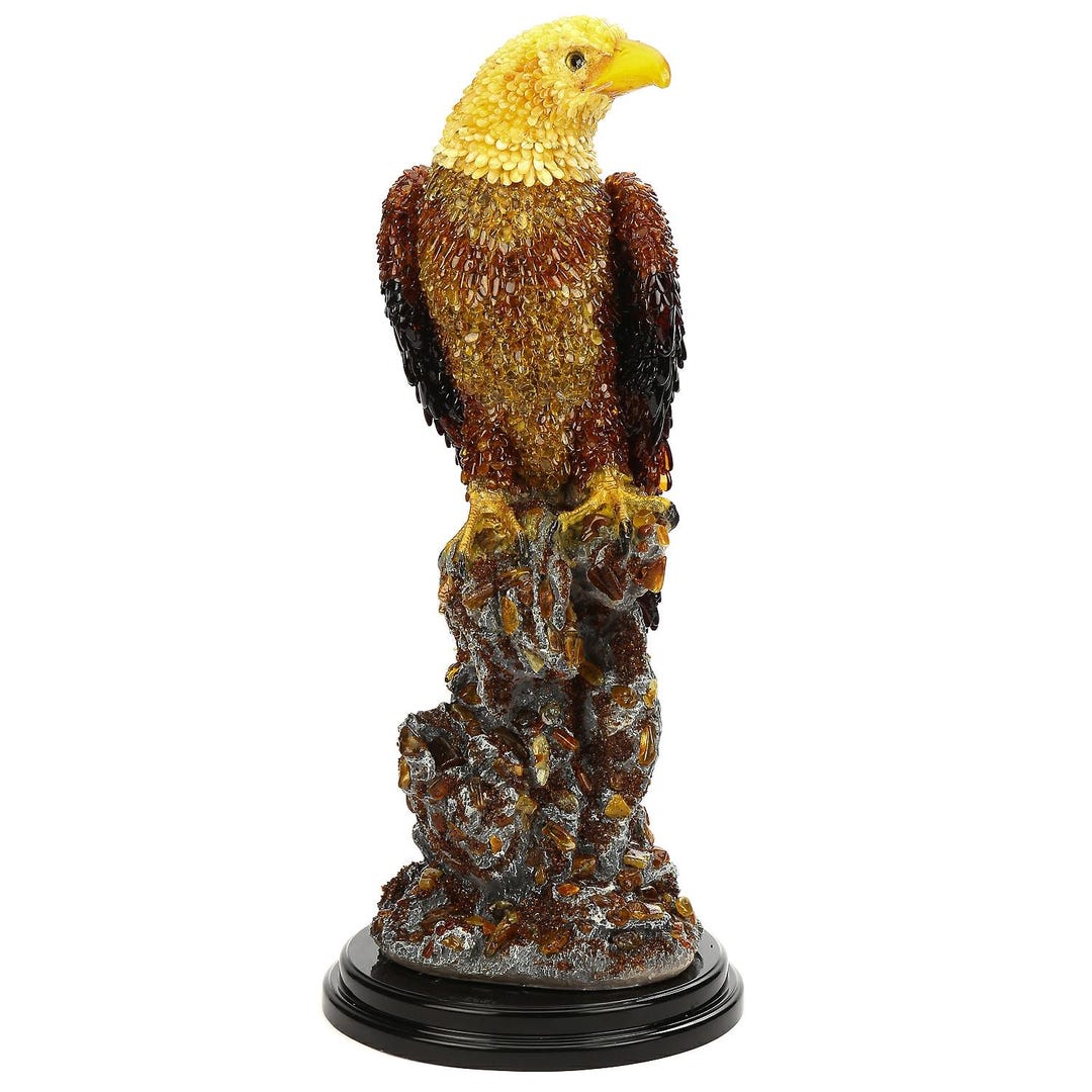 Handmade Statuette Amber Eagle on the Rock,amber Souvenir Gift,big ...