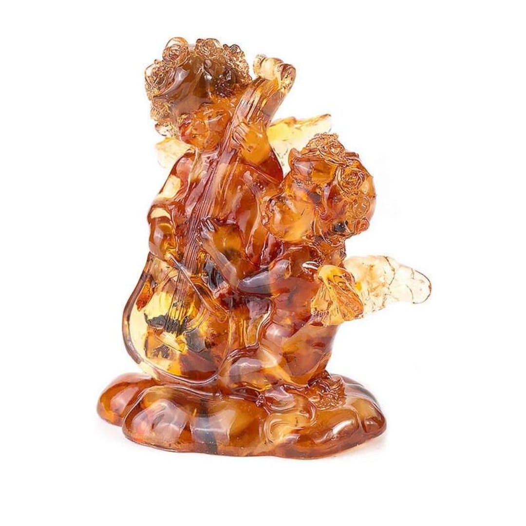 AMBER ANGEL Statue|amber Angels With Harp|amber Souvenir |amber Angel ...