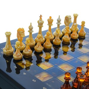 Large Chess With Amber Pieces Ice Battle,wooden Amber Chessboard,amber ...