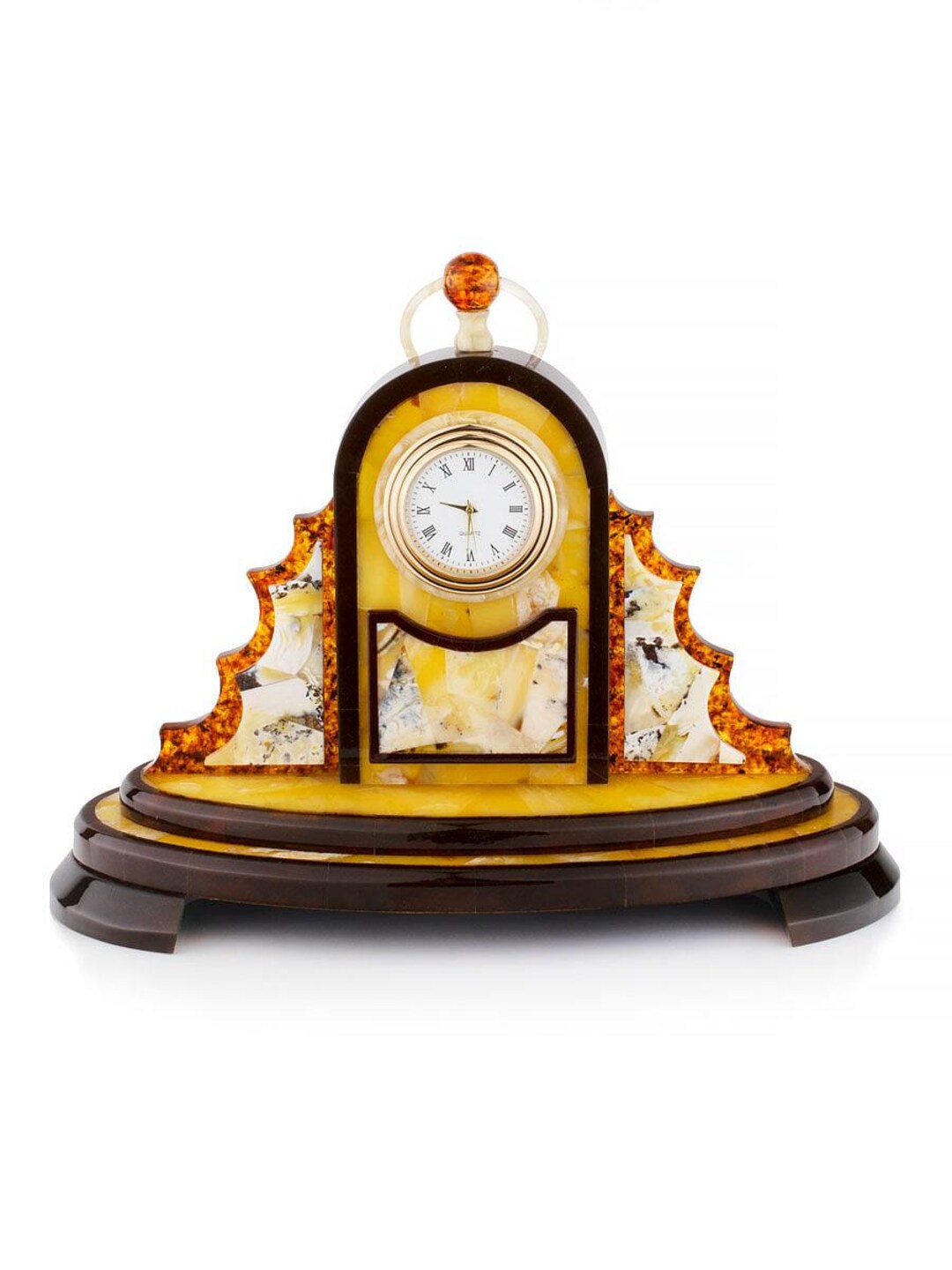 Luxury Small Fireplace Clock Made of Natural Baltic Amber|amber ...