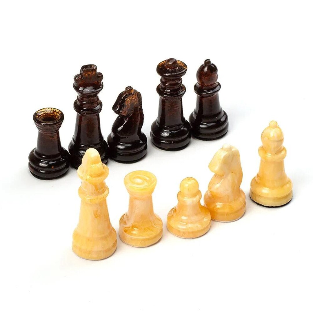Handmade Amber Chess Pieces of Milk and Cherry Color|luxury Baltic ...