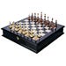 Large Luxury Amber Chess Set in Oak Casket-board With Large Amber Chess ...