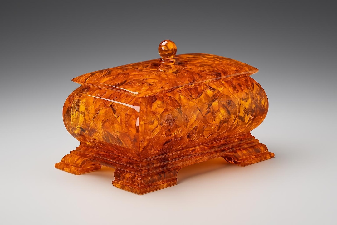 Amber Jewelry Box Rectangular Handmade Amber Jewellery Box – Baltic ...