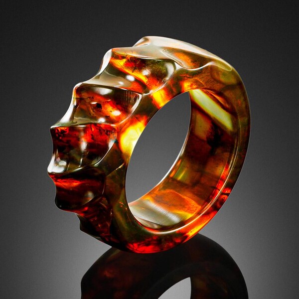 Amber Engagement Ring - Etsy