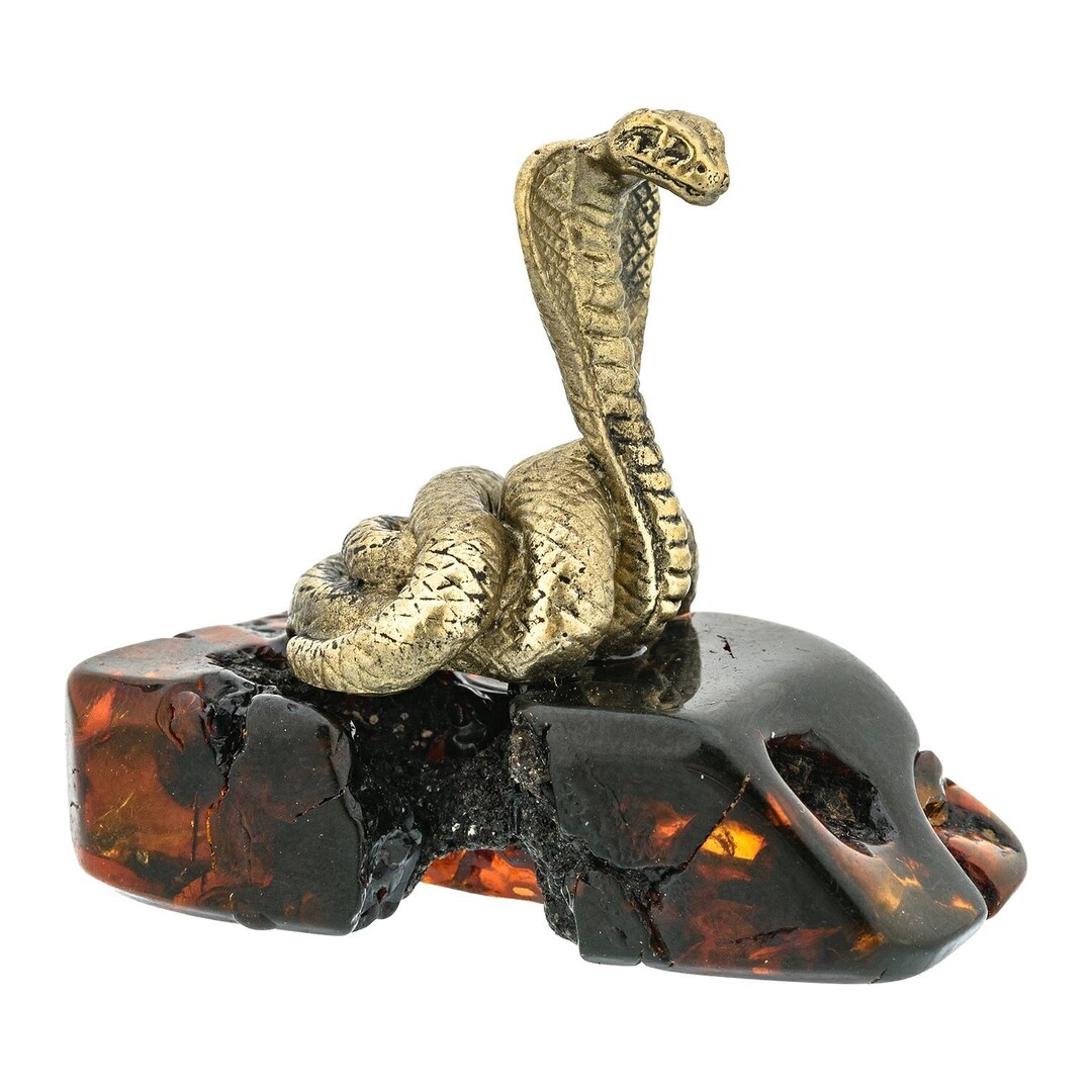Amber Statuette Cobra Snake,the Snake is a Symbol of the Year 2025 ...