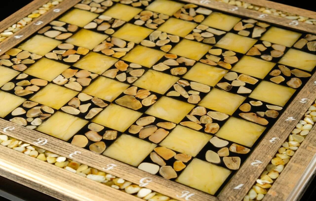 Handmade Amber Chess Set With Figures |amber Chess Pieces| Amber ...