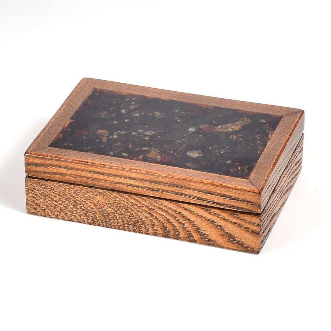 Wood Amber Jewellery Box|stylish Piece of Furniture|wooden Box With ...