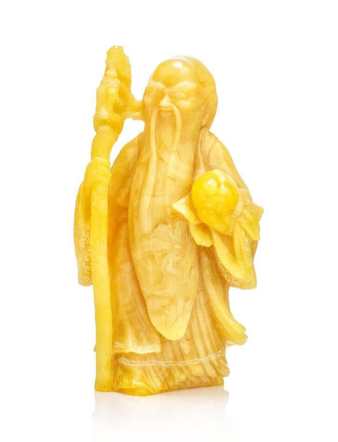 Handmade Baltic Amber Hotei Statue: Honey Color Buddha Figurine - Etsy