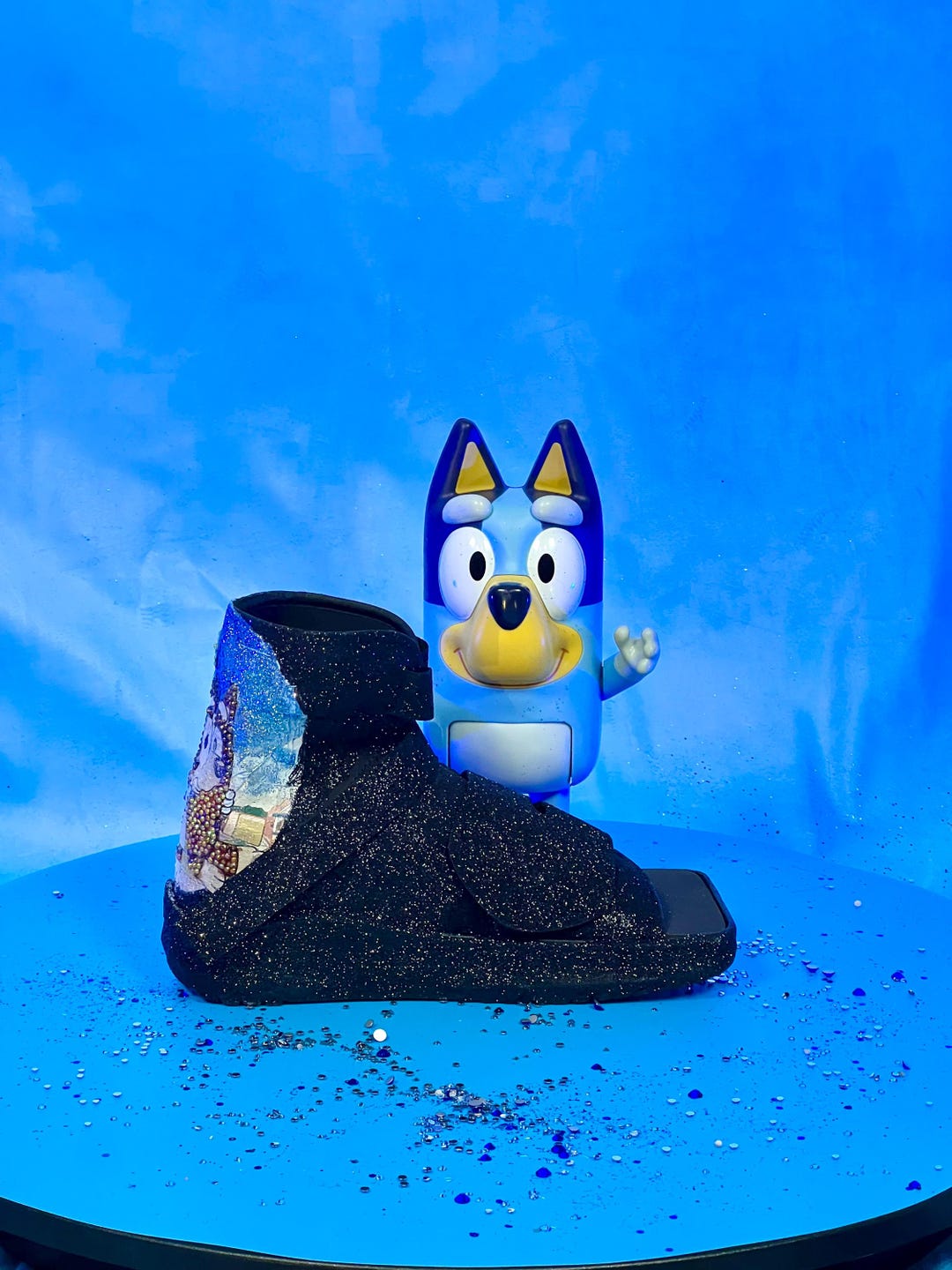 Bluey and Bingo Inspired Bling Orthopedic Boot With Hand Placed ...