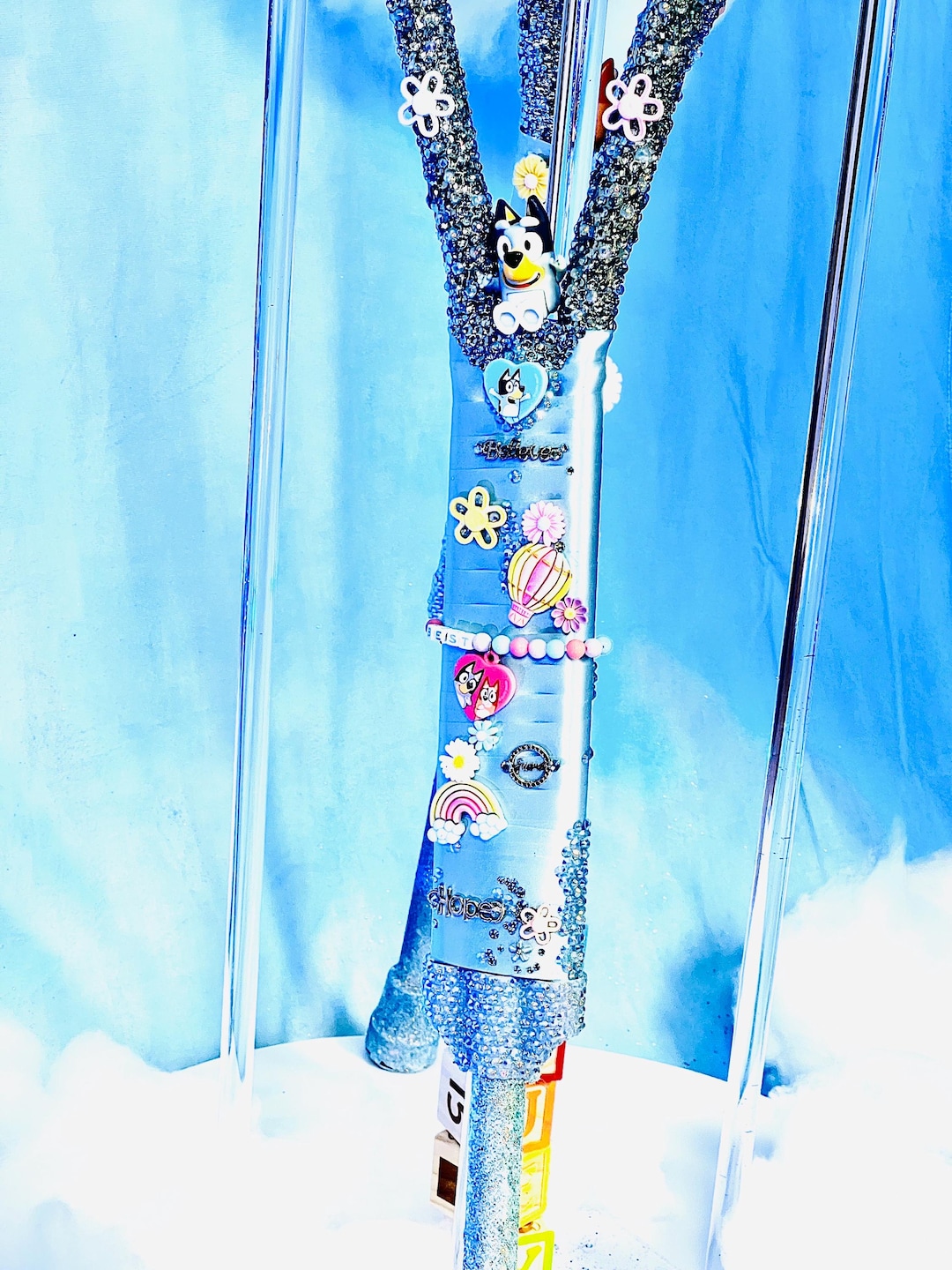 Bluey in Motion Crutches: Handcrafted Colorful Mobility Aid - Etsy