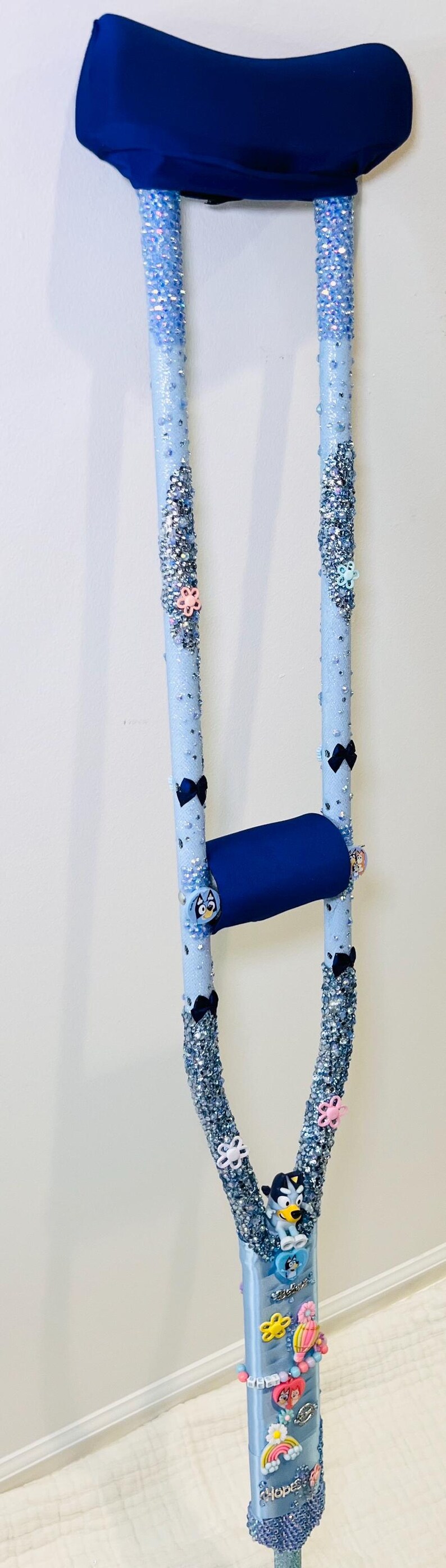Bluey in Motion Crutches: Handcrafted Colorful Mobility Aid - Etsy