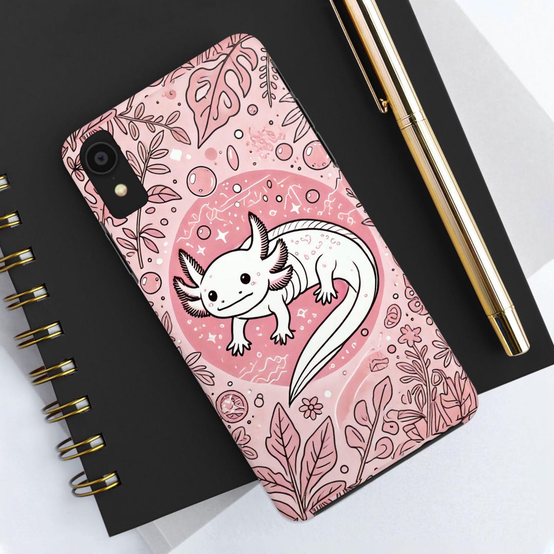 Axolotl Phone Case Cover for iPhone 16 15 14 13 12 11 X Xs Samsung S24 ...