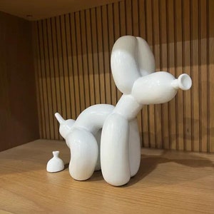 Balloon Dog Statue Pooping Dog Poop Sculpture Animal Figurines Home ...