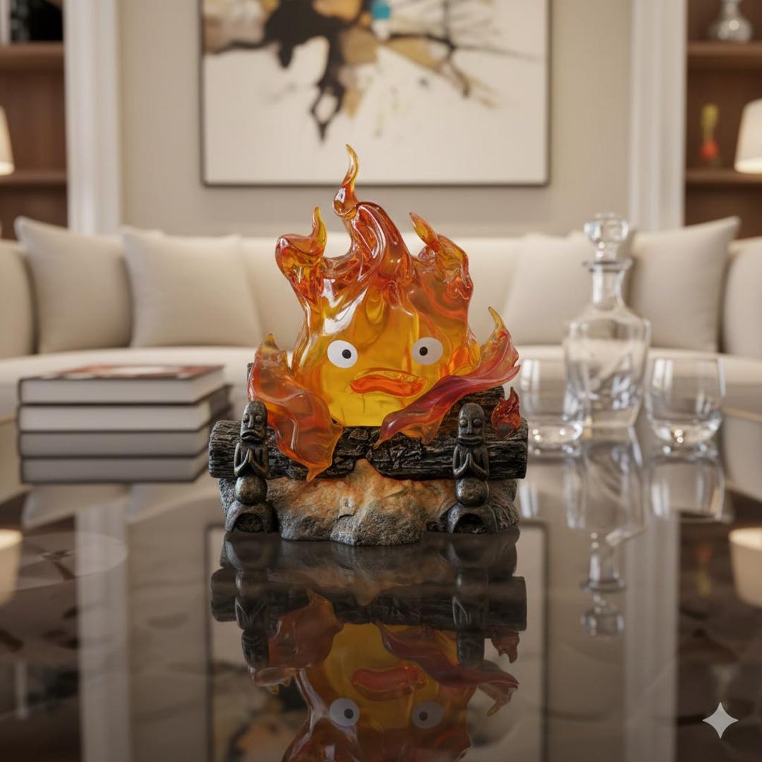 Calcifer Figure Luminous Model Action Figure Breathing Lamp GK Model ...