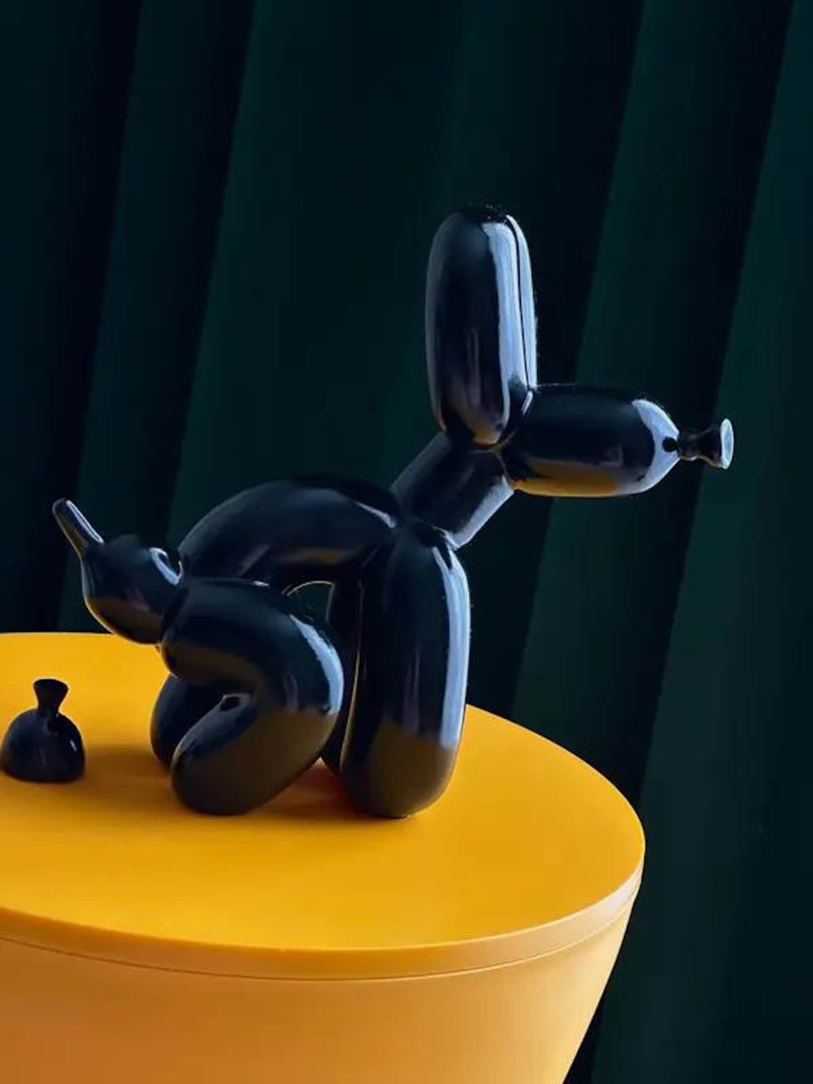 Balloon Dog Statue Pooping Dog Poop Sculpture Animal Figurines Home ...