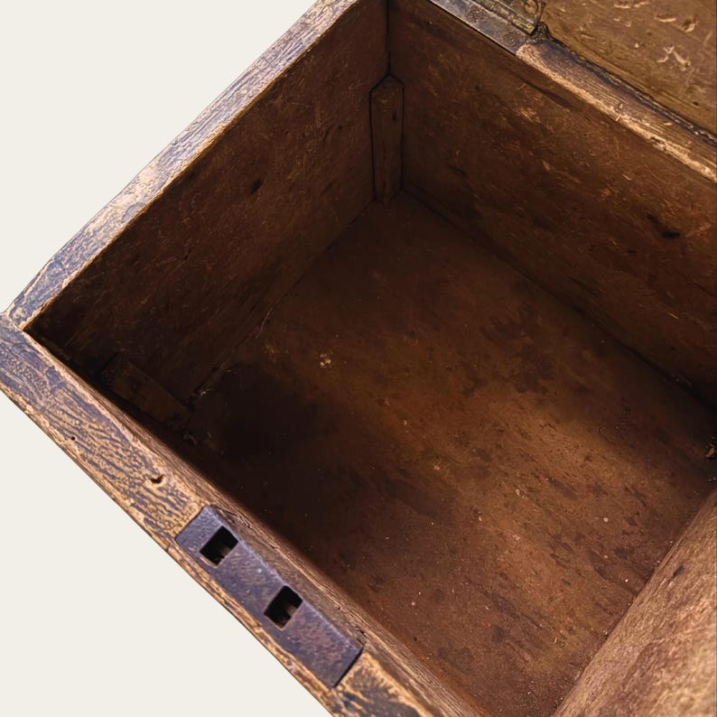 Antique Vintage Square Wooden Box - Etsy