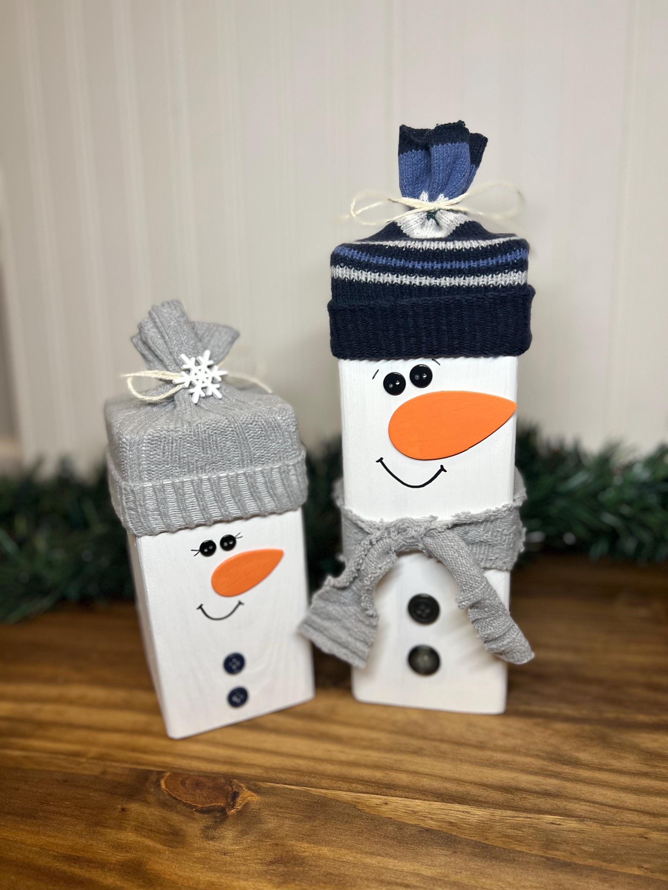 Snowman Block Set by Themozycorner • 4x4 Wood Craft • Snowman ...