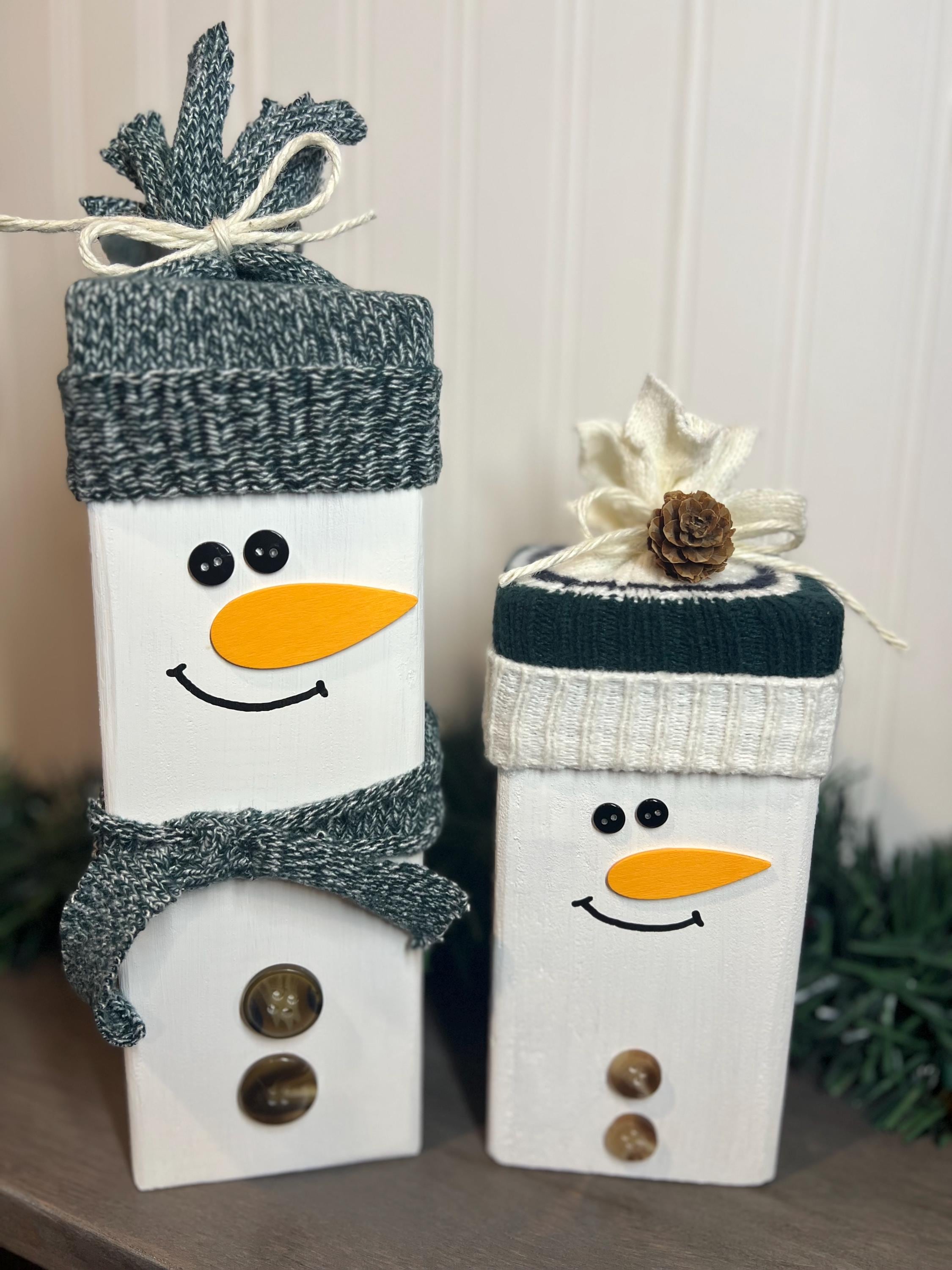 Snowman Block Set by Themozycorner • 4x4 Wood Craft • Snowman ...