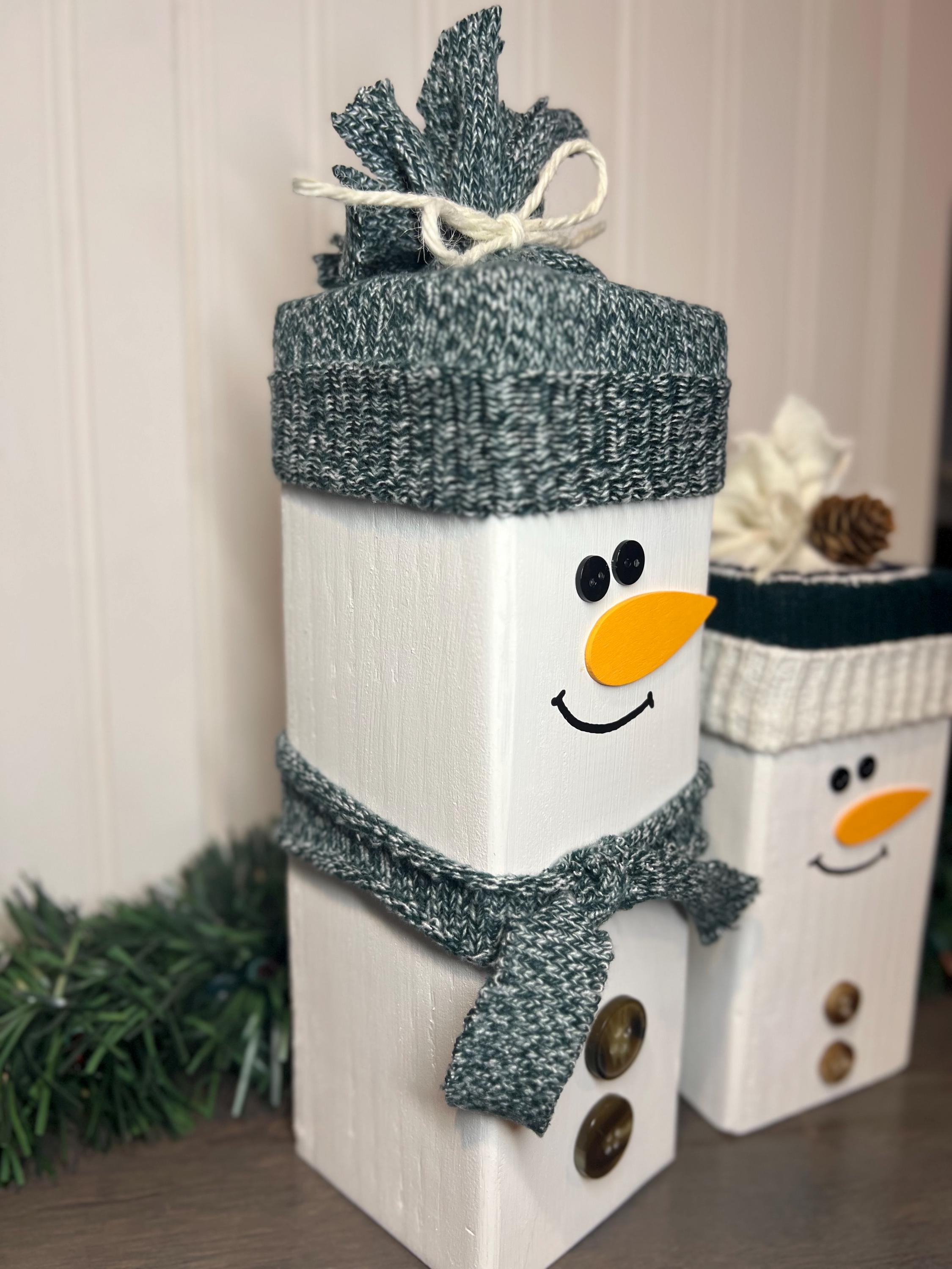 Snowman Block Set by Themozycorner • 4x4 Wood Craft • Snowman ...