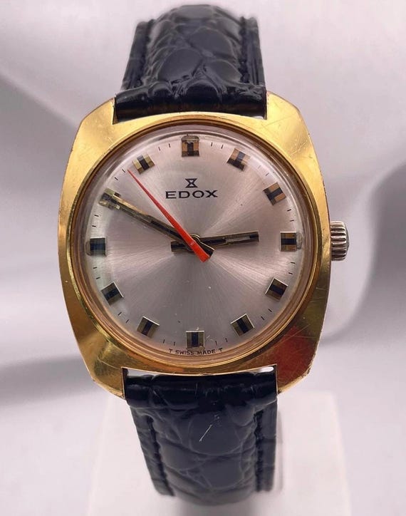 1970s Vintage Swiss EDOX Gold Plated Case 17 Jewel Ma… - Gem