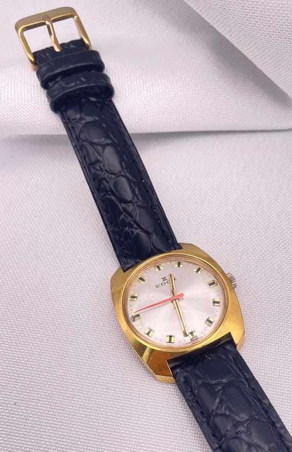 1970s Vintage Swiss EDOX Gold Plated Case 17 Jewel Ma… - Gem