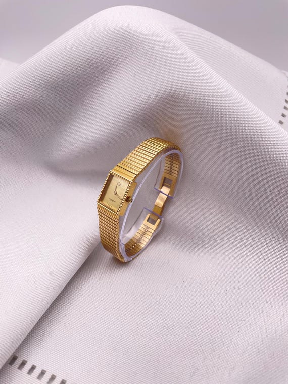 1990s Vintage Swiss LOUIS BERNET Quartz WristWatch Go… - Gem