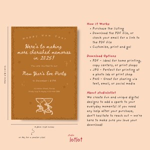 NYE Party Invite | New Years Png | Let's Party Invite, to Celebrate NYE ...