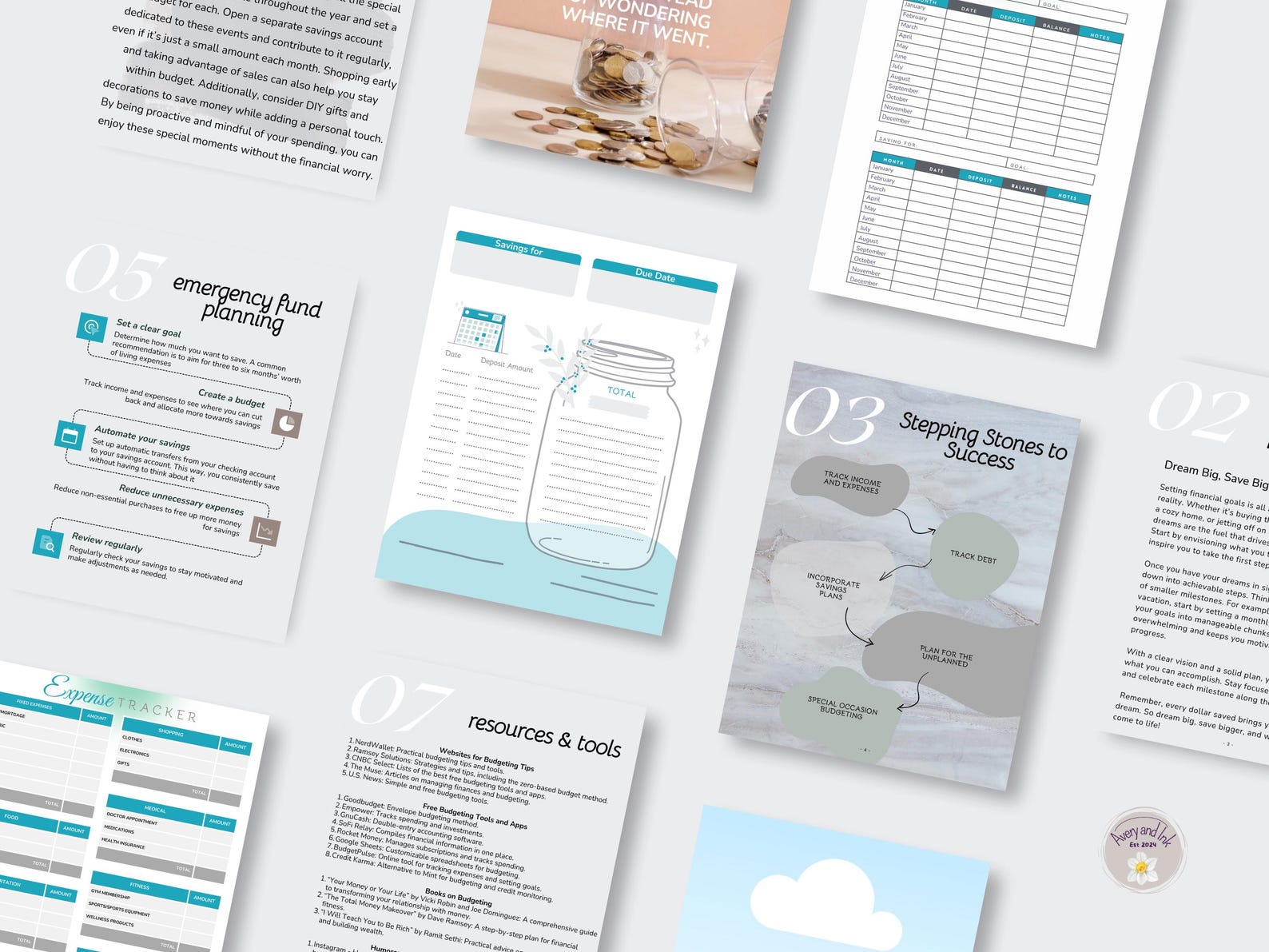 Budget Organizer Printable Workbook – Plan and Track Bills, Expenses ...